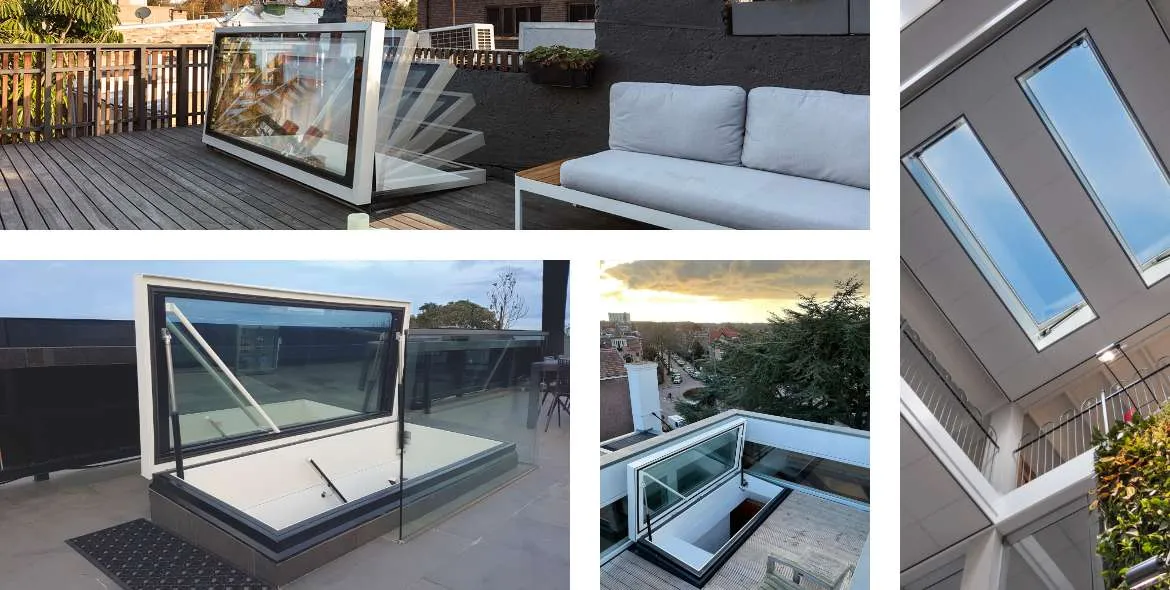 Roof hatch with HR+++ glass